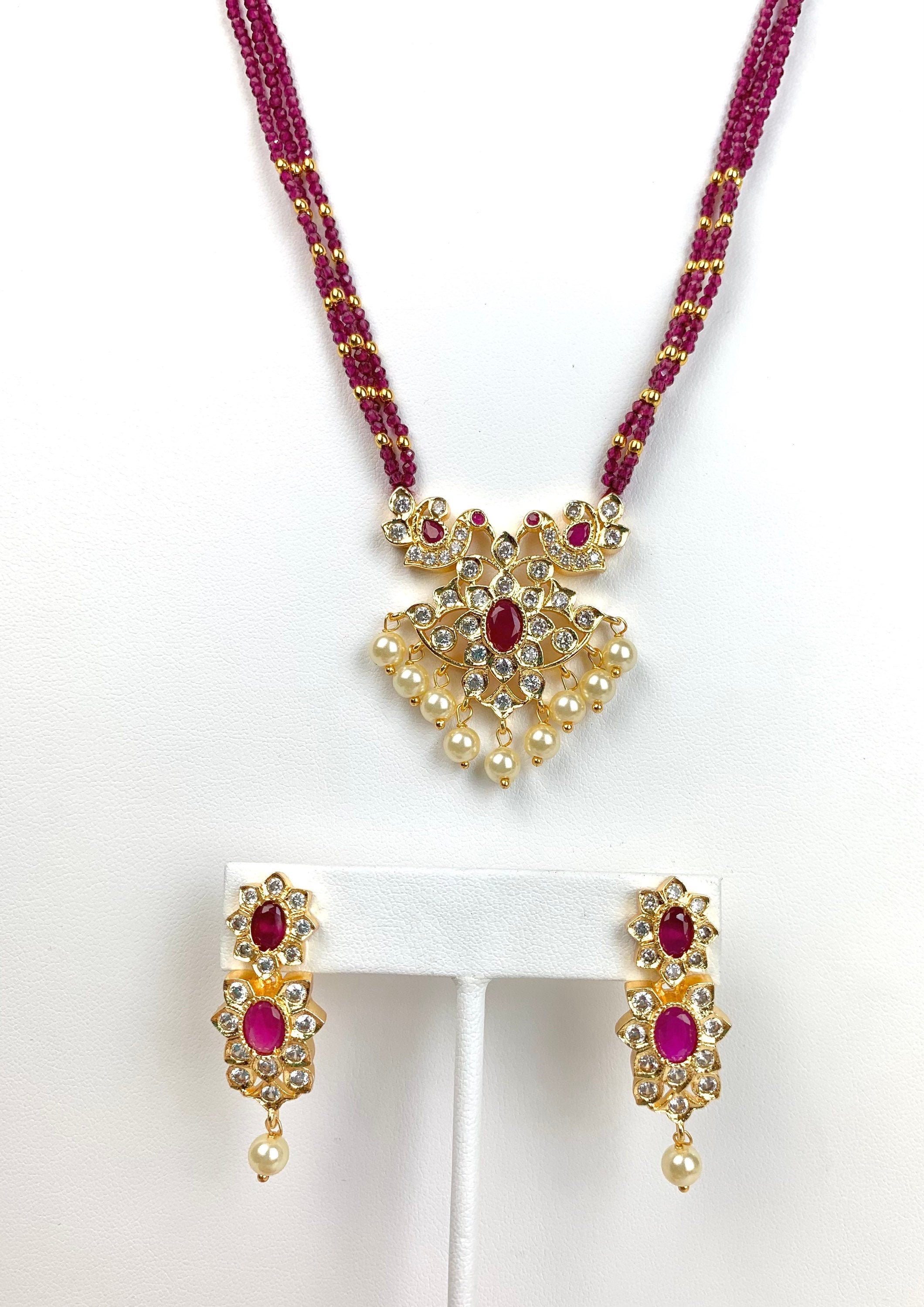 Uncut Ruby Necklace Designs