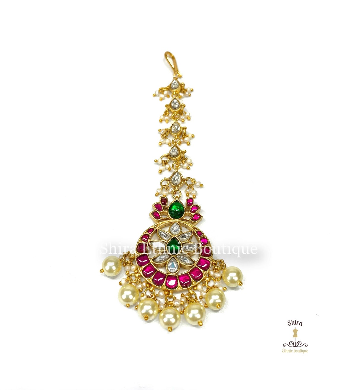 Indian Maang Tikka Uncuts Papati Billa. Kemp Jadau Papati - Etsy