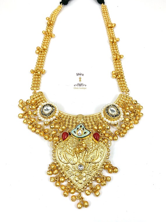 Temple Fusion Mala on Brass With 22kt Gold Plating. Ghungroo - Etsy