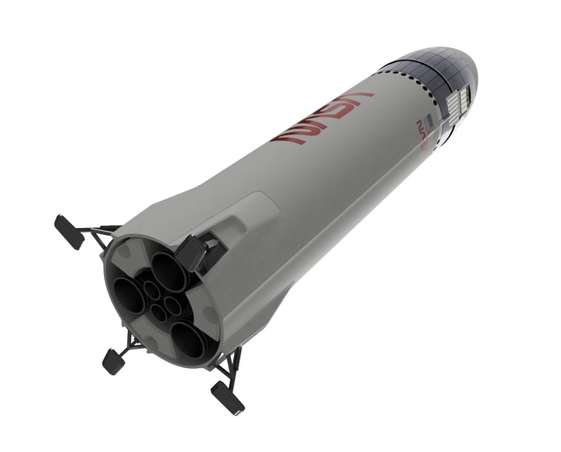 Spacex and Nasa Starship HLS Artemis 3 Lunar Lander Kit Model 1:200 ...