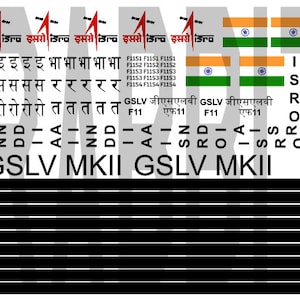 Indian ISRO GSLV MKII Model Rocket Kit 1:144 100 72 Scale 345 497 690 ...
