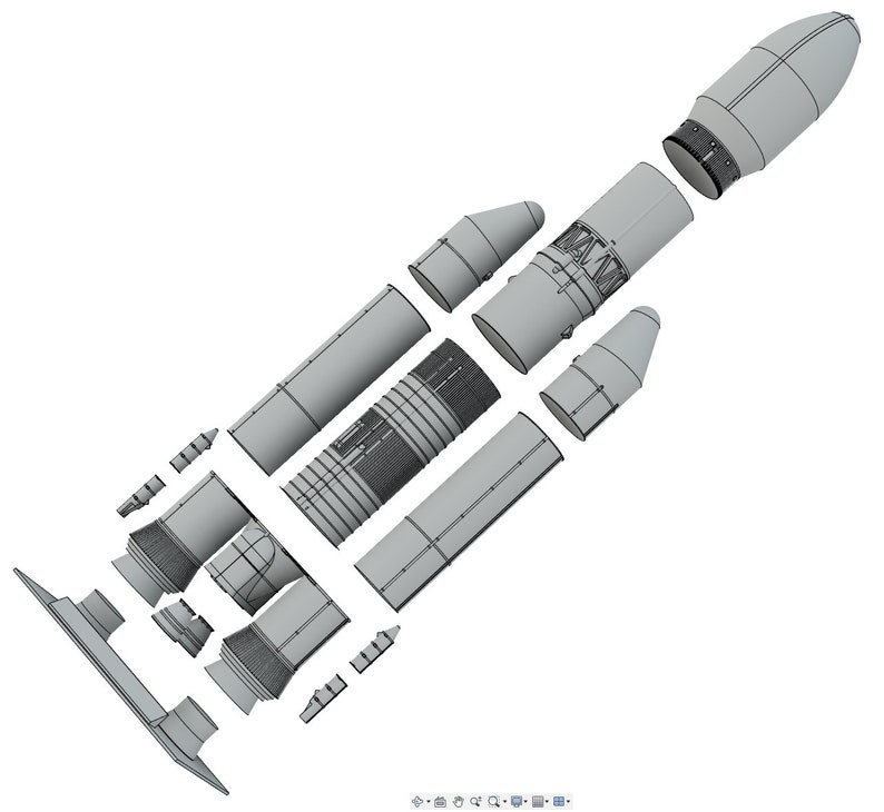 Indian ISRO LMV3 Model Rocket Kit 1:144 100 72 ALL WHITE Scale 287 413 ...