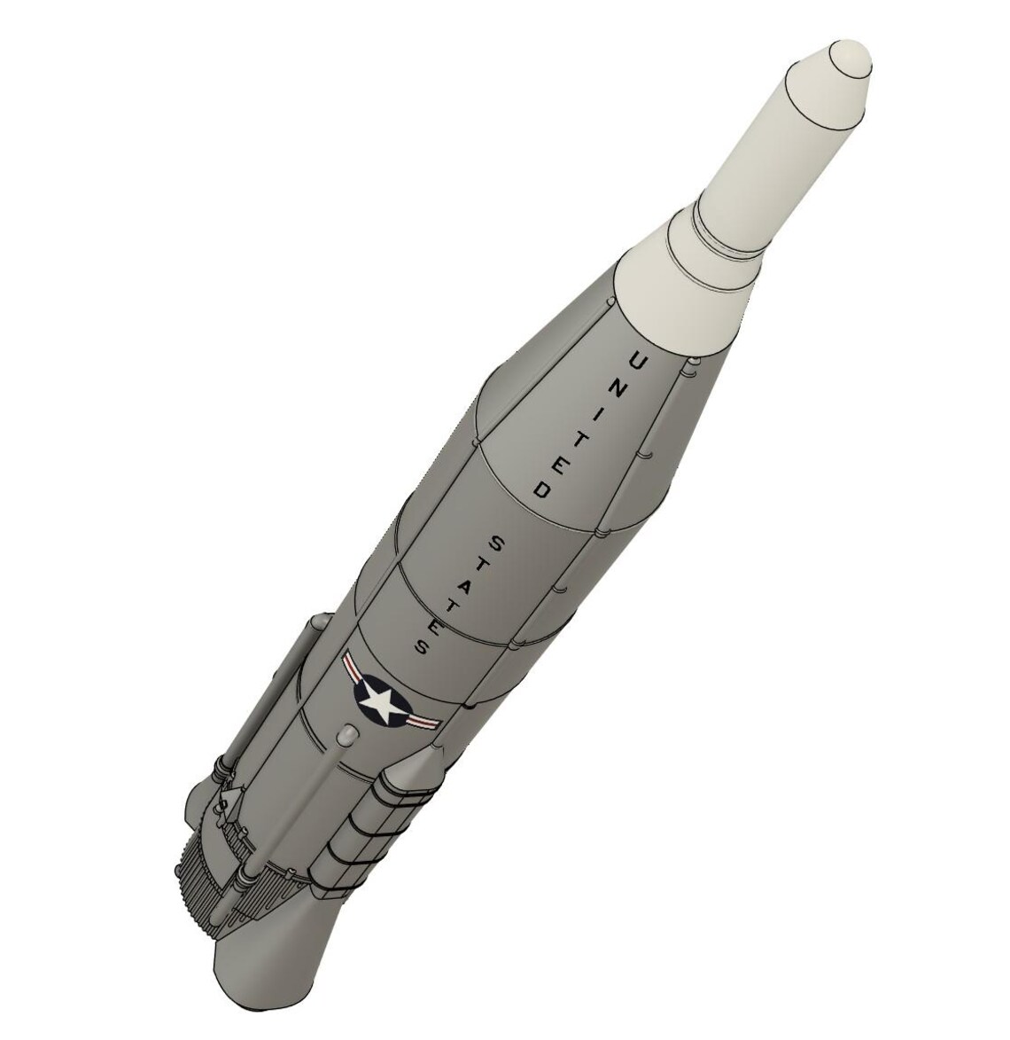 Atlas F Model Rocket Kit 1/144 100 72 48 Scale - Etsy