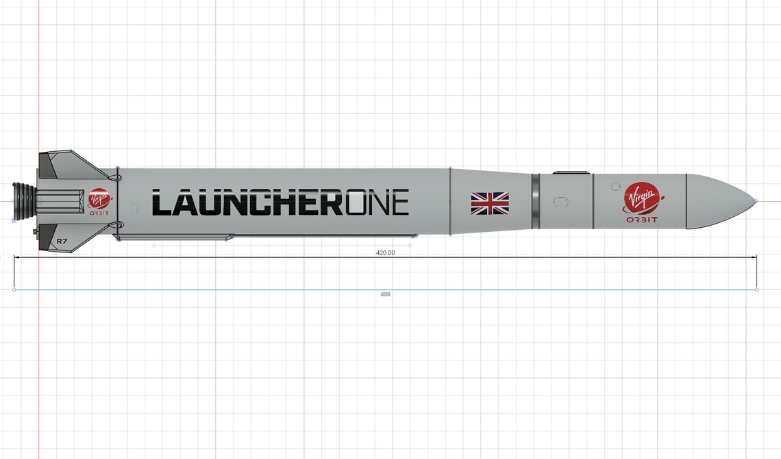 New Virgin Orbit Launcherone Kit Model Rocket and Stand 1:48 - Etsy