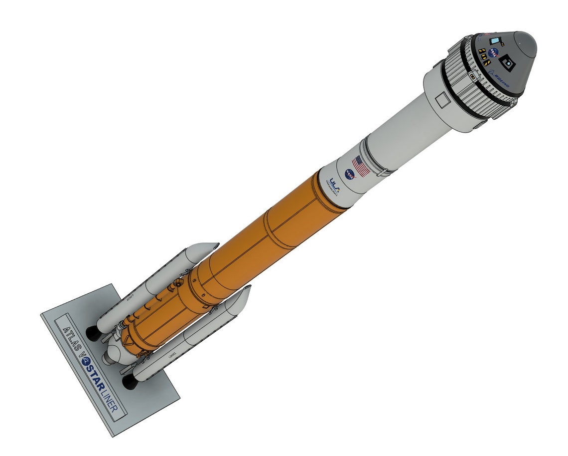 Atlas V NASA Boeing STARLINER Scale Model Rocket Kit - Etsy