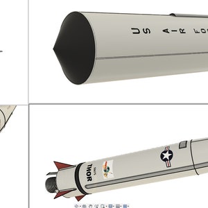 New! USA THOR IRBM Missile Kit Model Rocket and Stand 1:48 72 100 144 ...