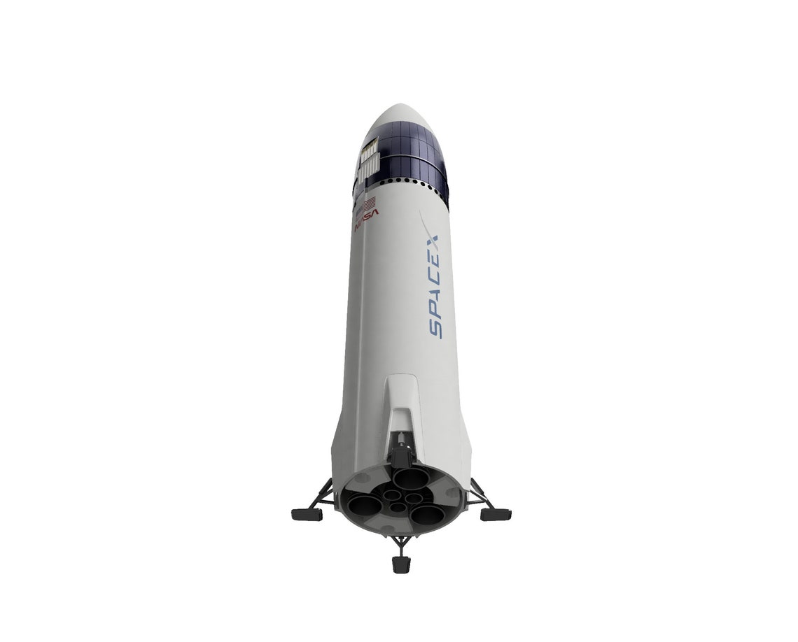 Spacex and Nasa Starship HLS Artemis 3 Lunar Lander Kit Model 1:200 ...