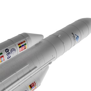 Awesome Quality Ariane 5 All White Kit Model Rocket 1:144 Scale 375mm ...