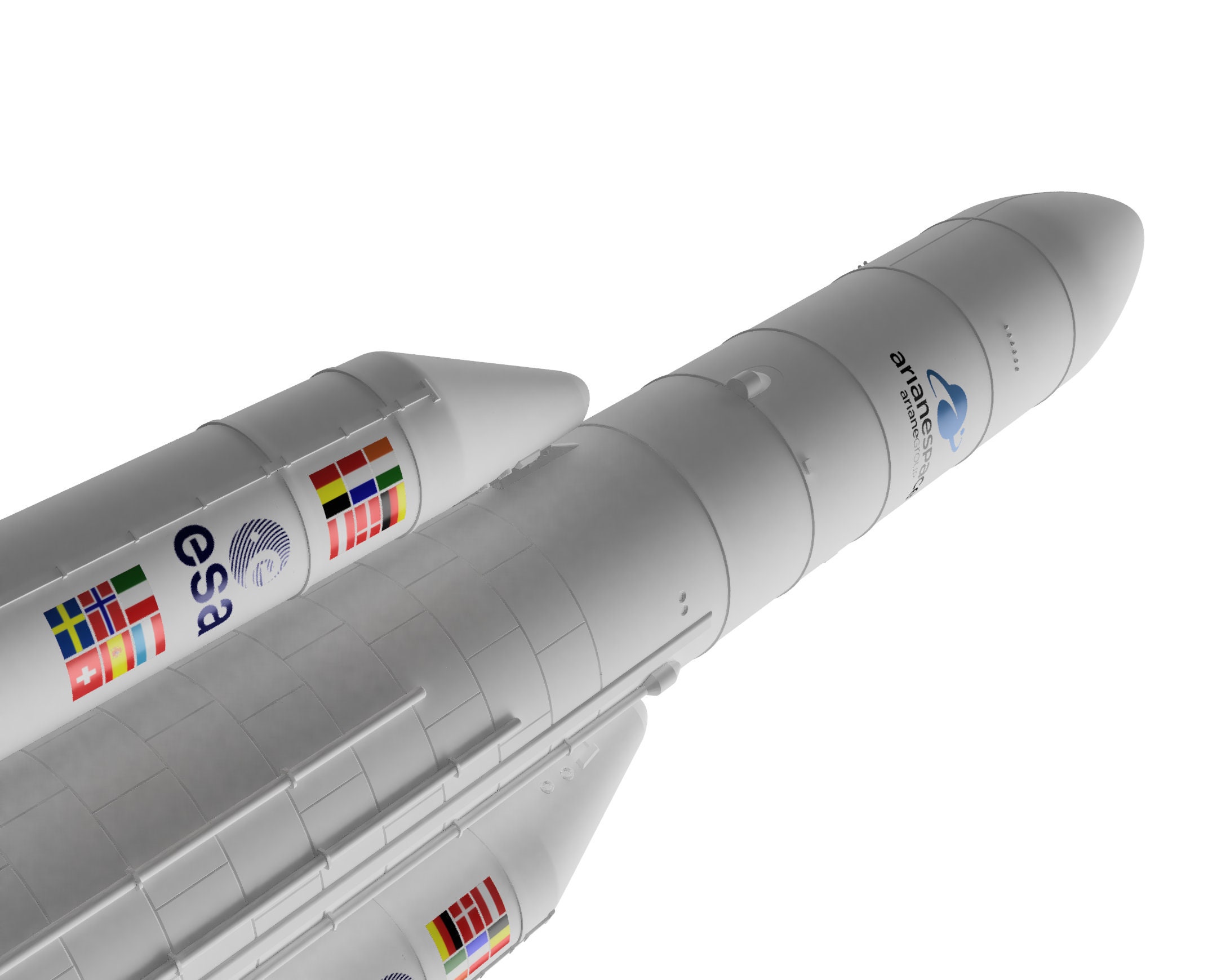 Awesome Quality Ariane 5 All White Kit Model Rocket 1:144 Scale 375mm ...