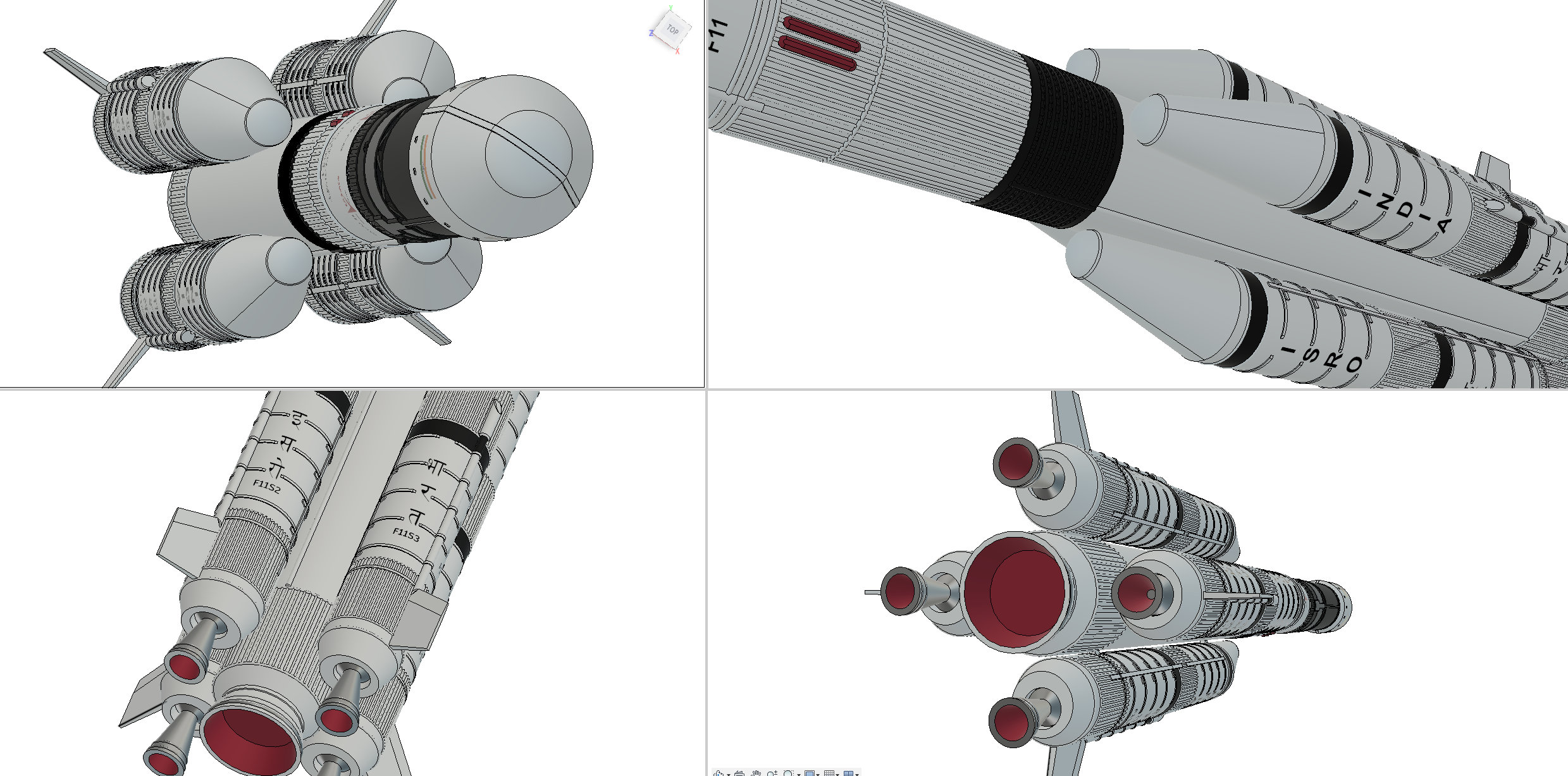 Indian ISRO GSLV MKII Model Rocket Kit 1:144 100 72 Scale 345 497 690 ...