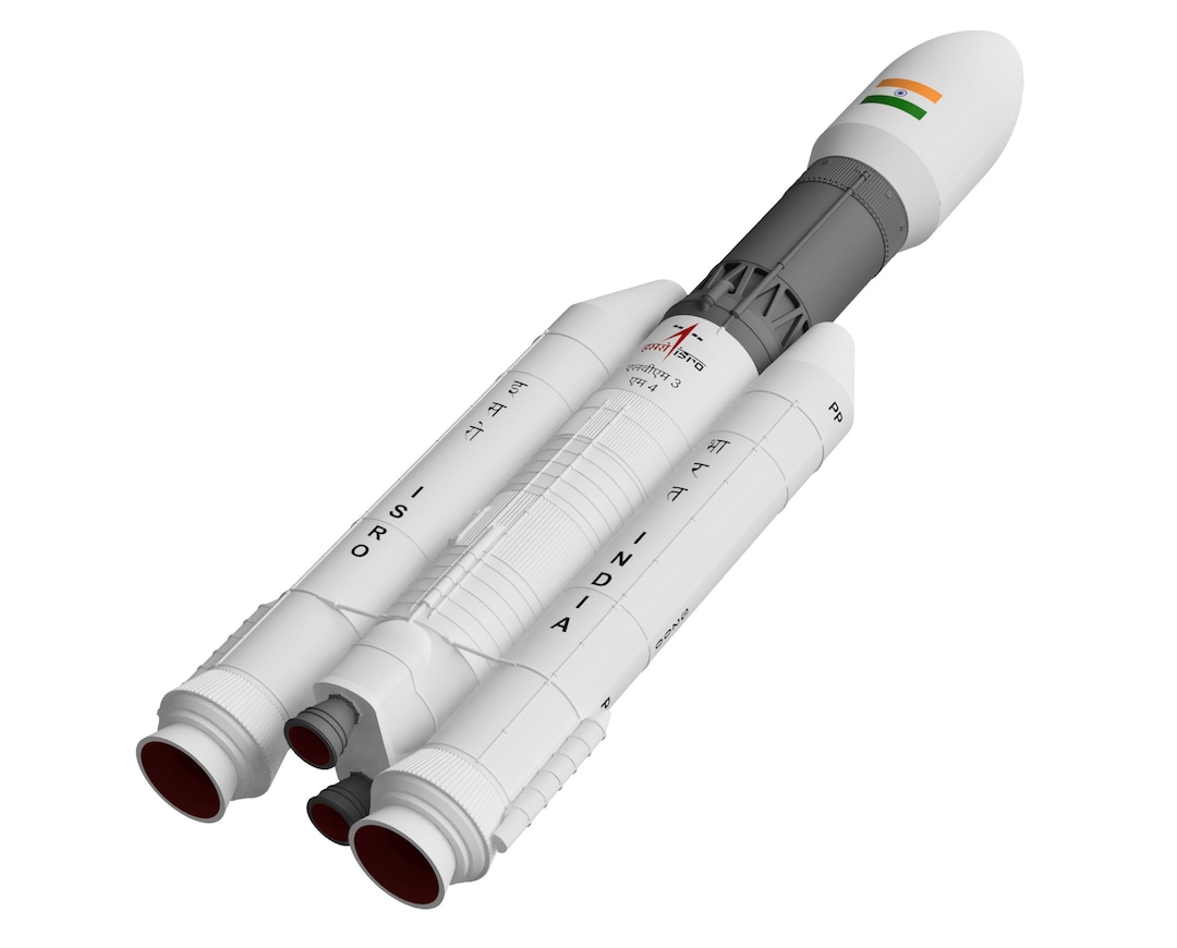 Indian ISRO LMV3 Model Rocket Kit 1:144 100 72 ALL WHITE Scale 287 413 ...