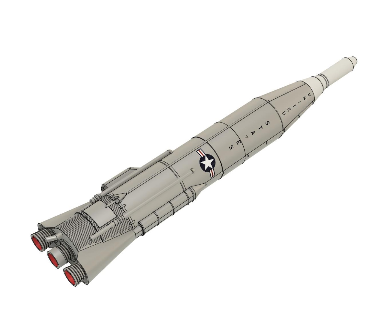 Atlas F Model Rocket Kit 1/144 100 72 48 Scale - Etsy