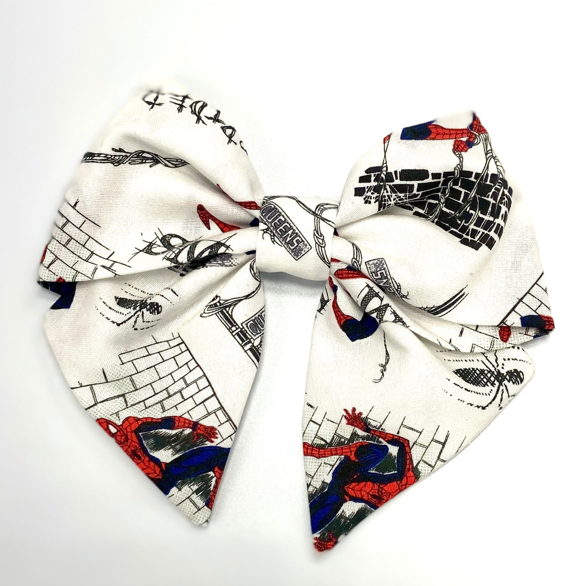 Girls Spiderman Hair Bow, Pinwheel Hair Bow, Girls Hair Clip, Spiderman ...