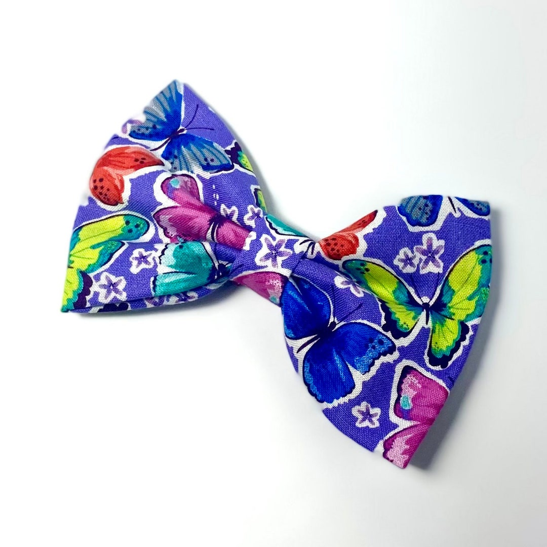Butterfly Star Hair Bow| Pinwheel Hair Bow|purple Butterfly Colorful ...