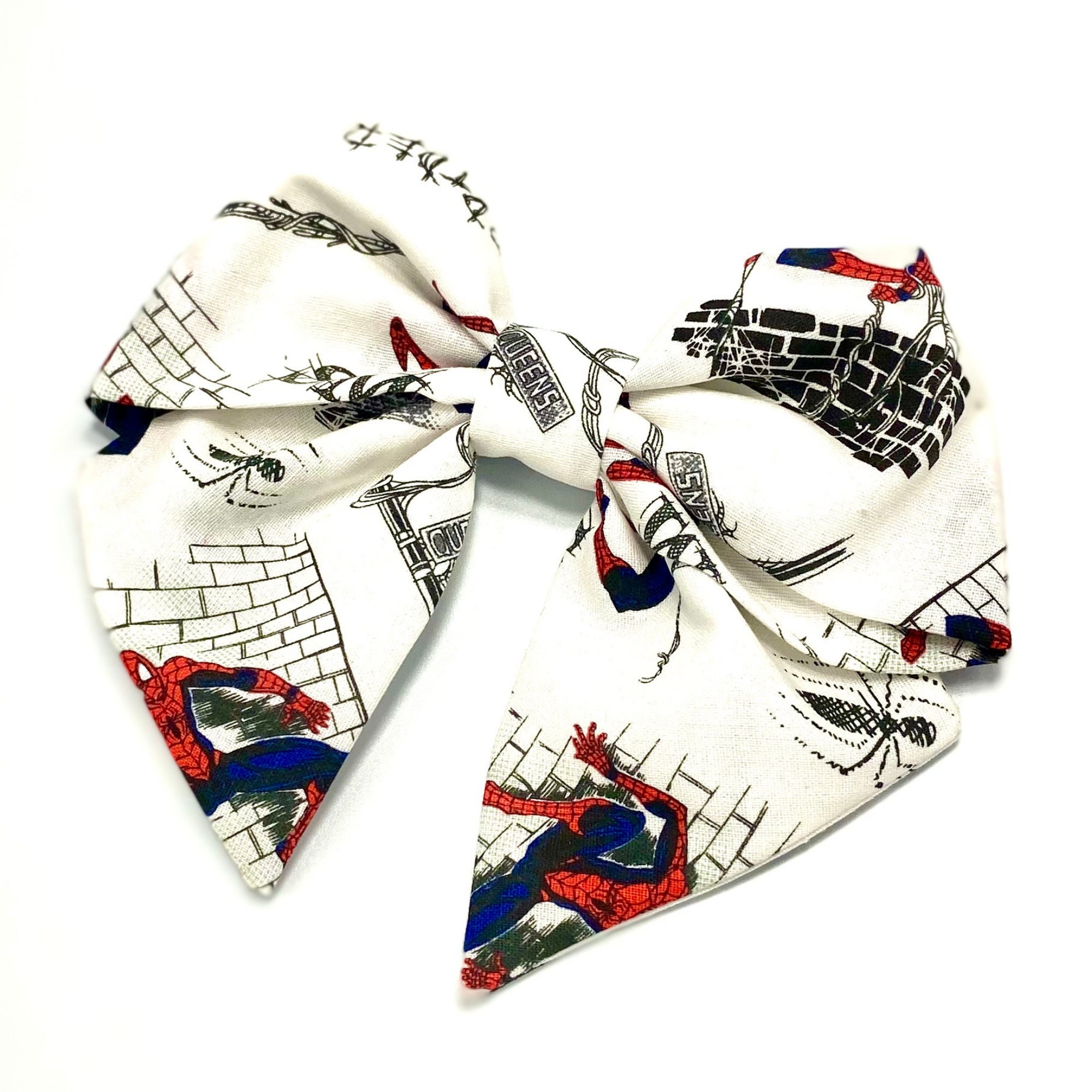 Girls Spiderman Hair Bow, Pinwheel Hair Bow, Girls Hair Clip, Spiderman ...