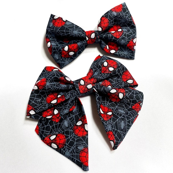 Girls Spiderman Hair Bow Pinwheel Hair Bow Girls Hair Clip | Etsy