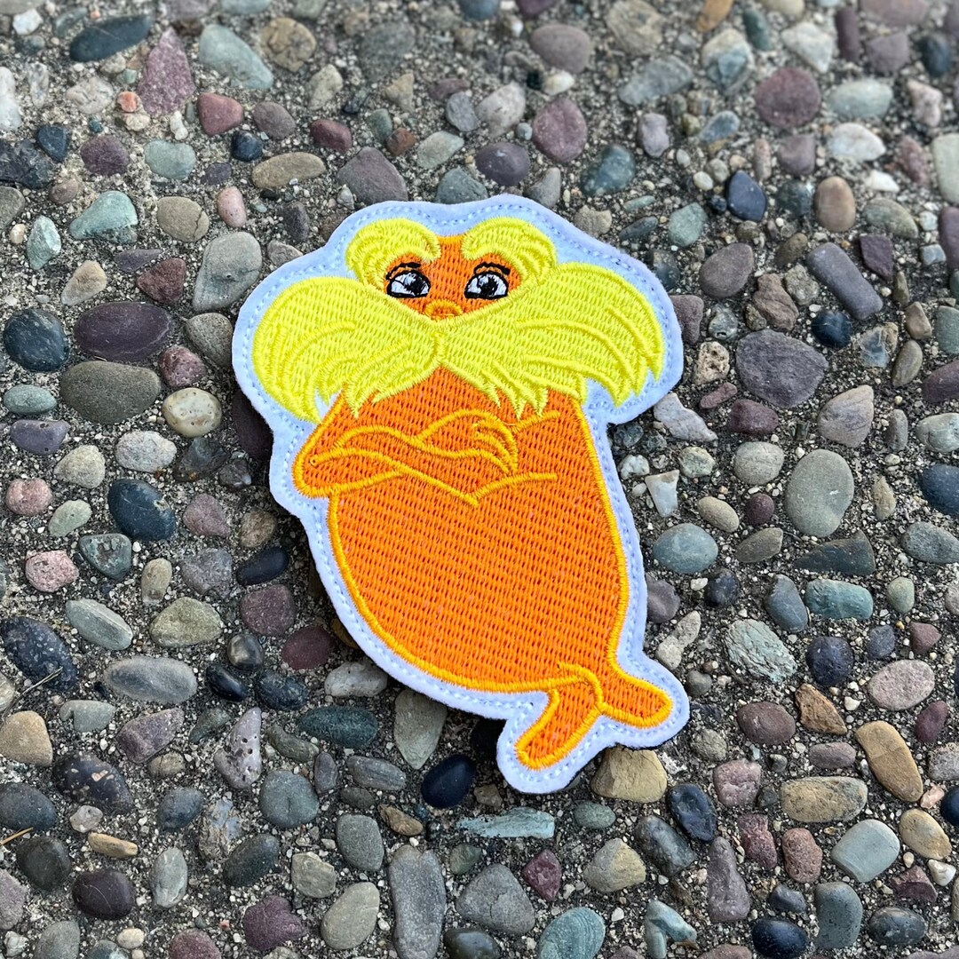 Lorax Custom Velcro Backing Patch, Save the Trees Lorax Iron on Patch ...