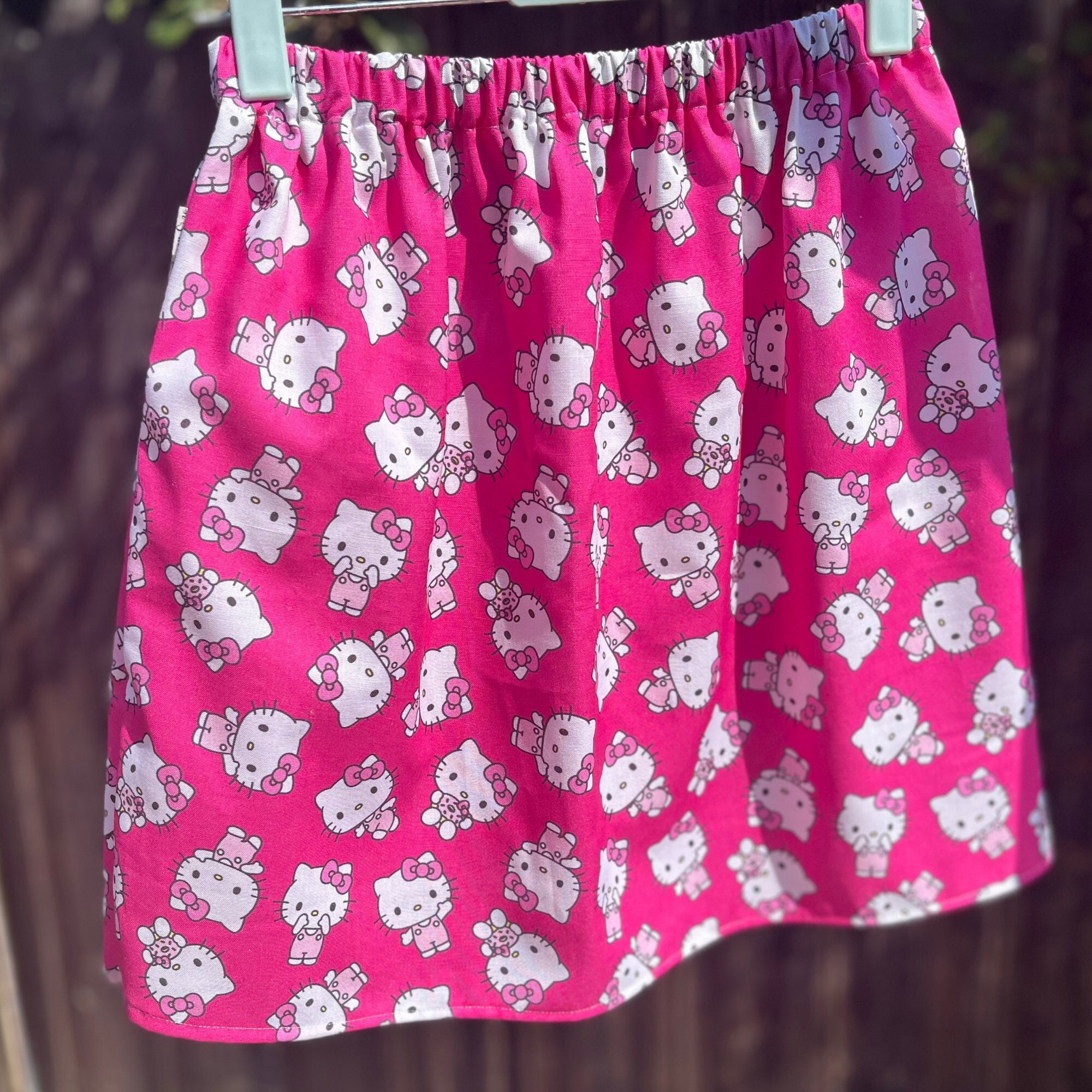 Hello Kitty Girls High Waist Skirt Pom Poms Rufflesbirthday - Etsy