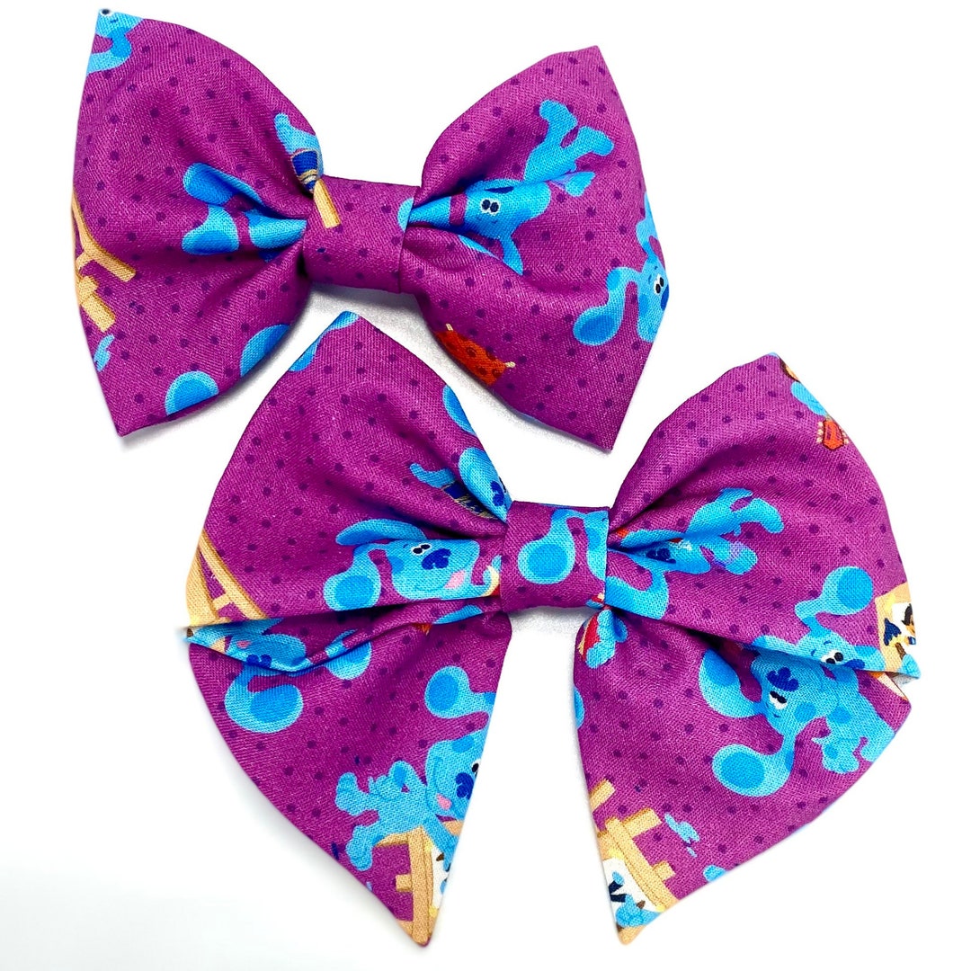Girls Blues Clues Hair Bow, Pinwheel Hair Bow, Girls Hair Clip, Blues ...