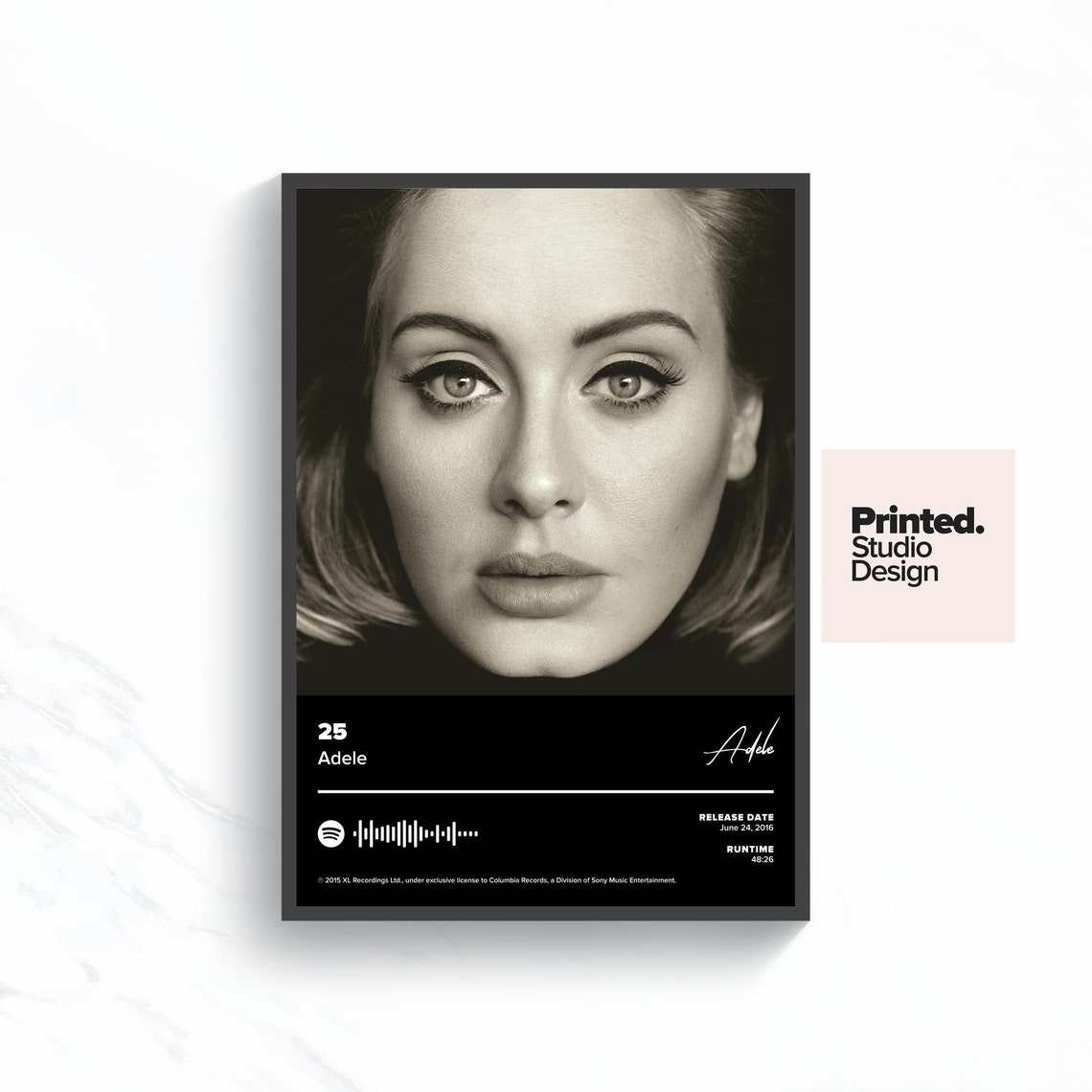 Adele Poster 25 Album Cover Poster Print Adele Unframed | Etsy