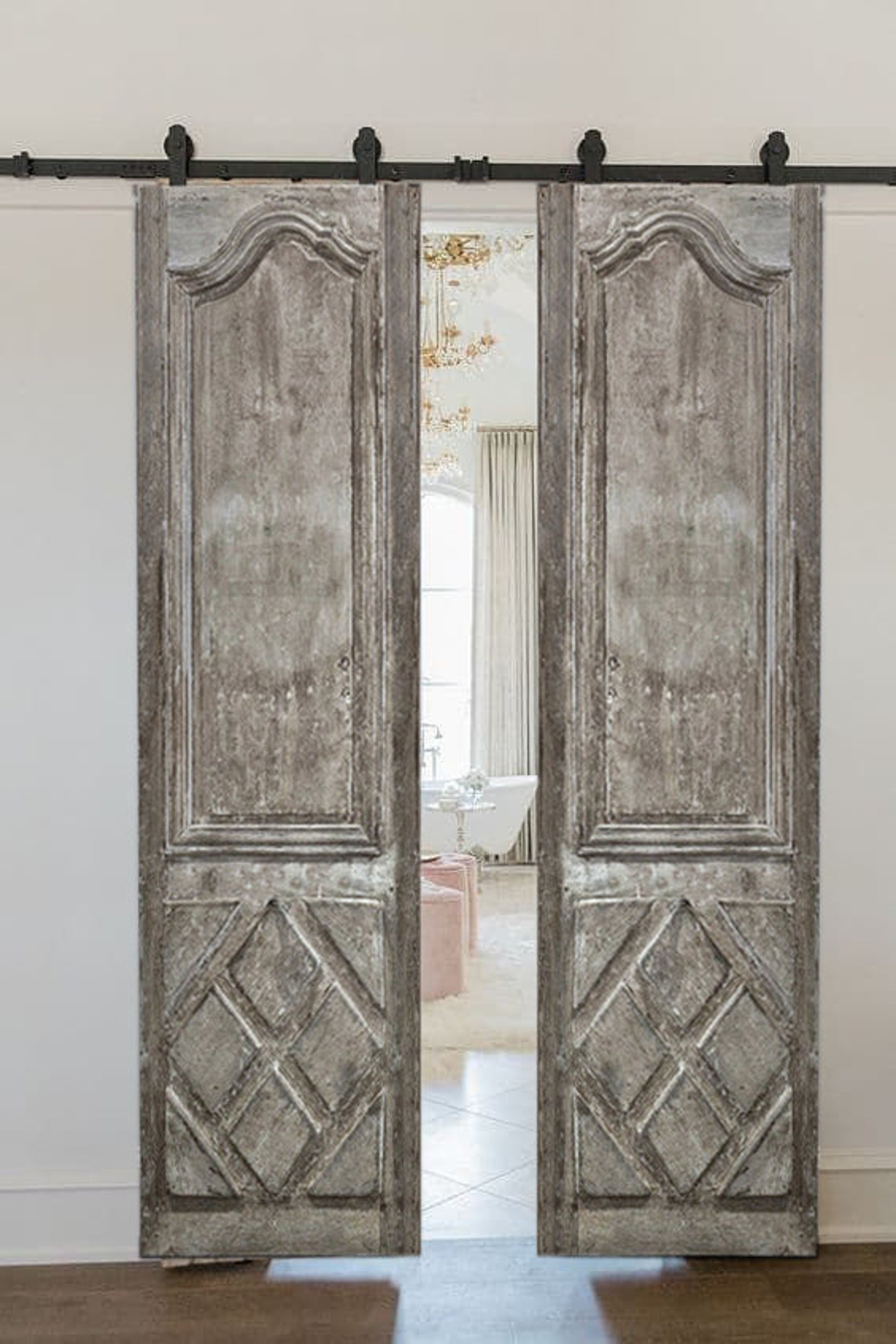 Hand-carved Barn Doors Antique French Doors Custom Size - Etsy
