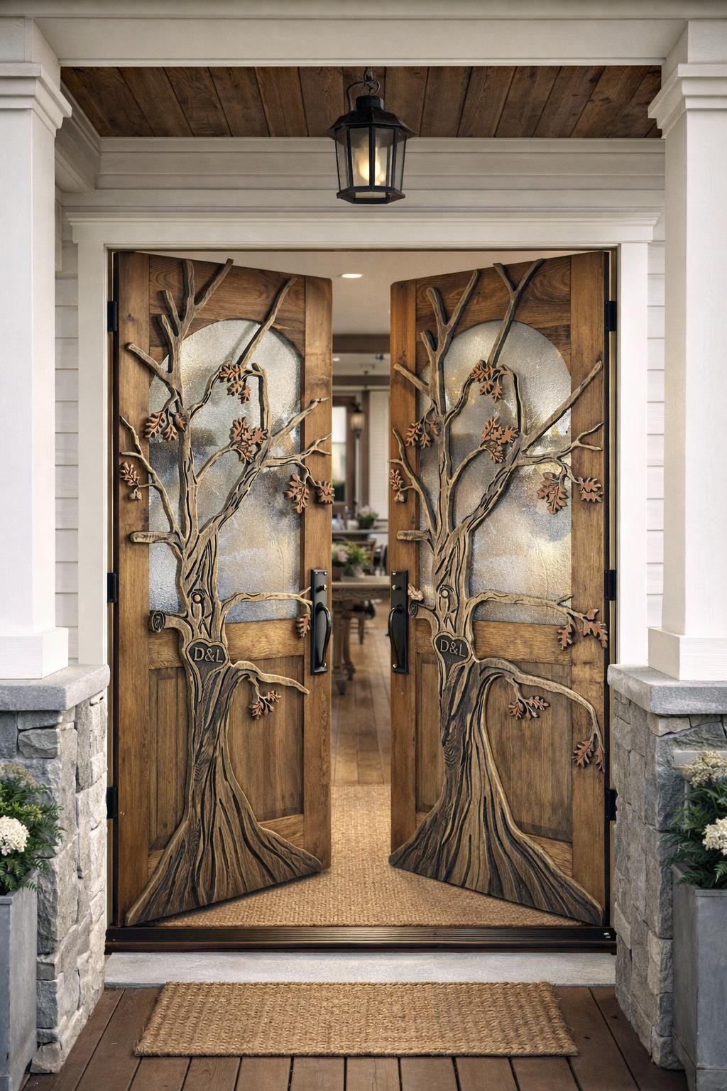 Hand-carved 3D Tree of Life Wooden Door: Custom Interior/exterior - Etsy