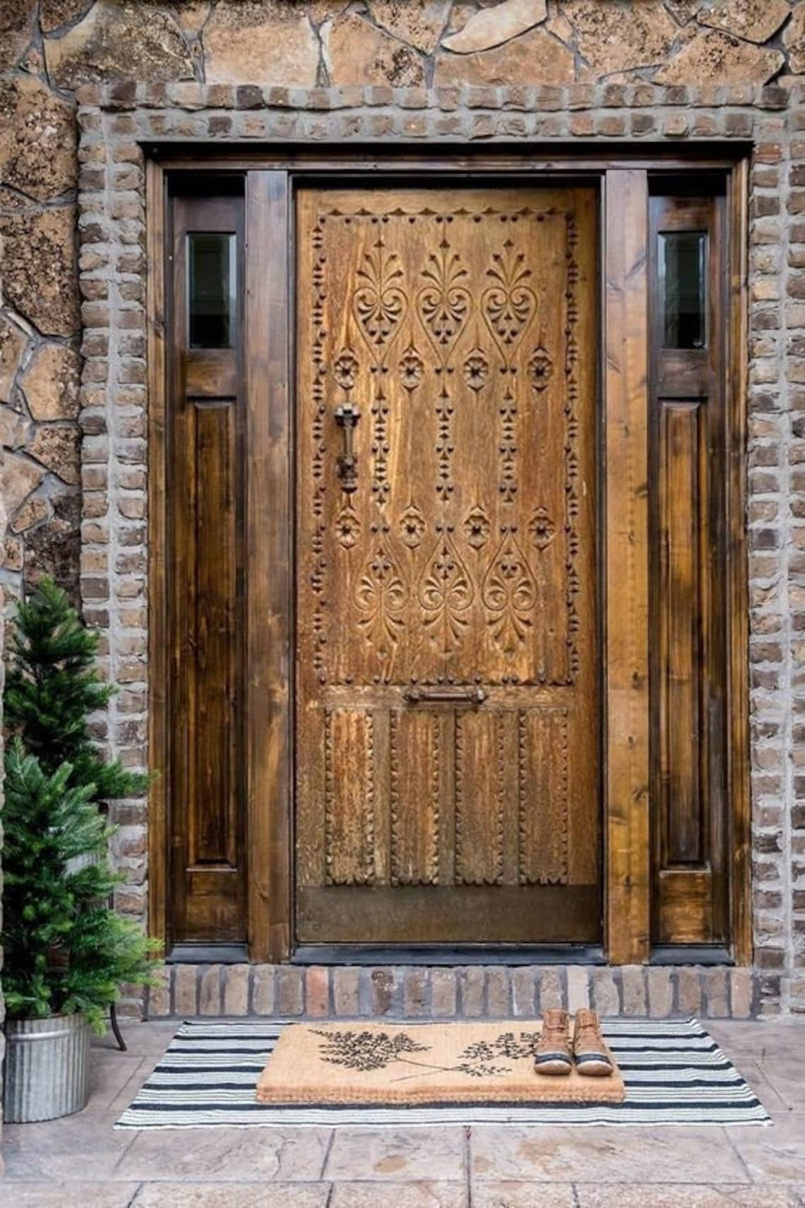Hand-carved Doors Solid Wood Entrance Front Door Authentic - Etsy