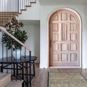 Arched Solid Wood Door With Raised Panels – Custom Interior or Entry ...