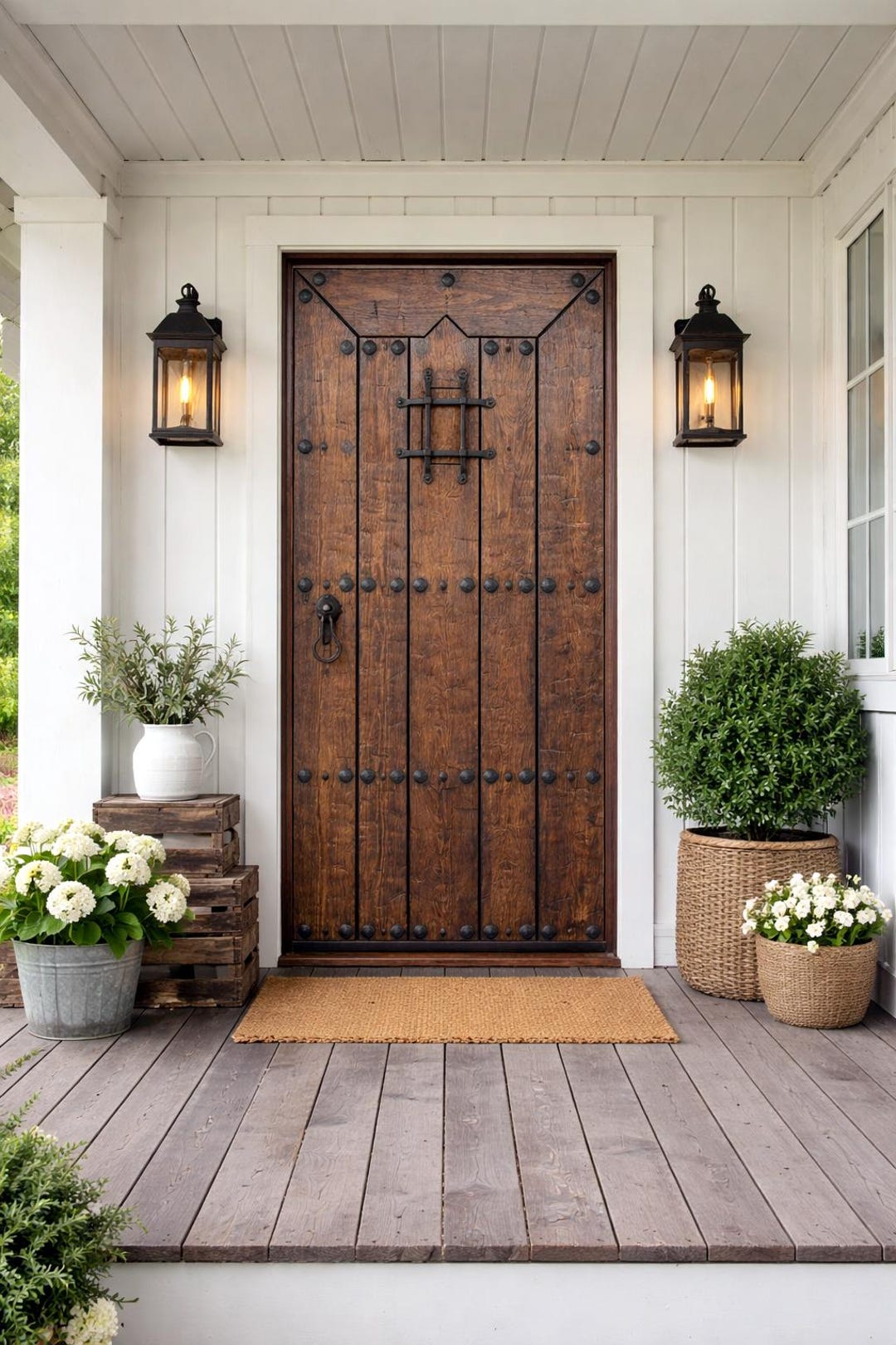 Rustic Speakeasy Plank Entry Door – Solid Wood Medieval Farmhouse ...