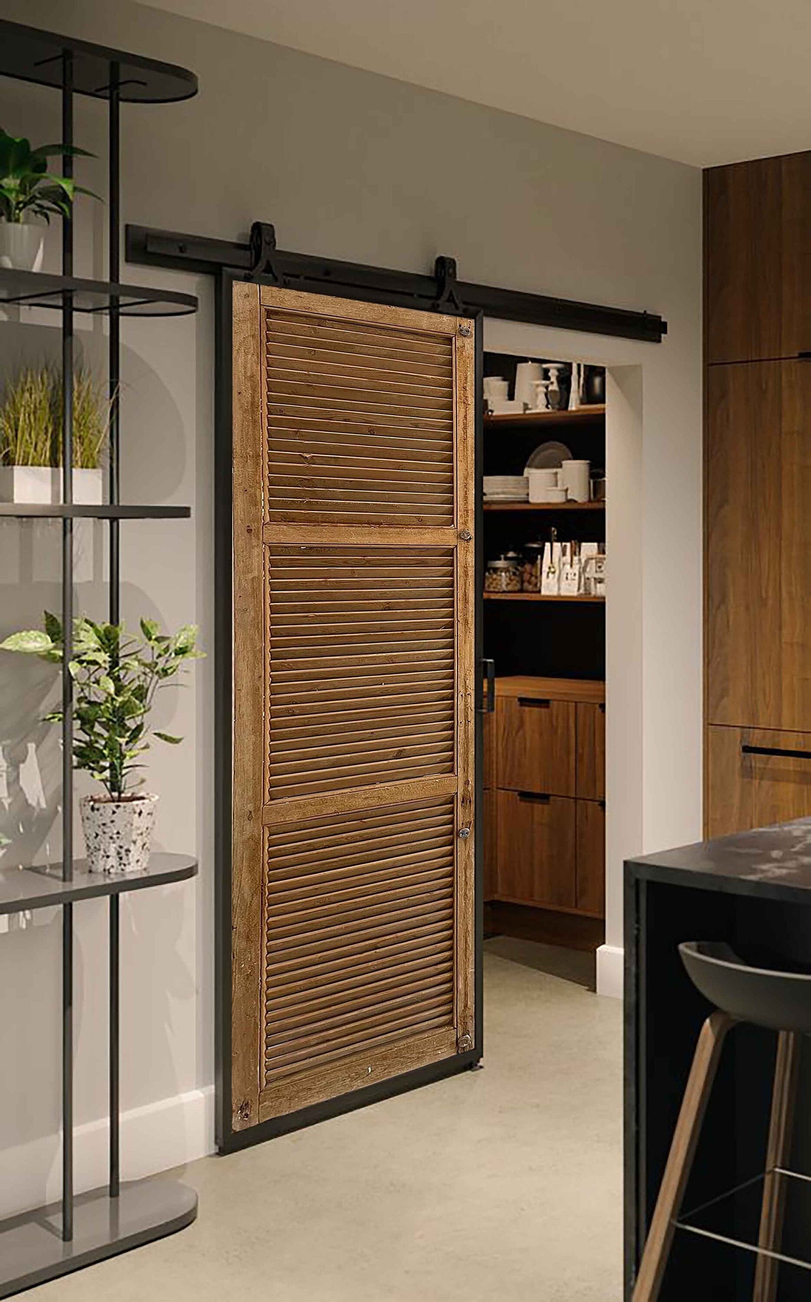 Custom Solid Wood Louvered Doors: Rustic Barn Style - Etsy