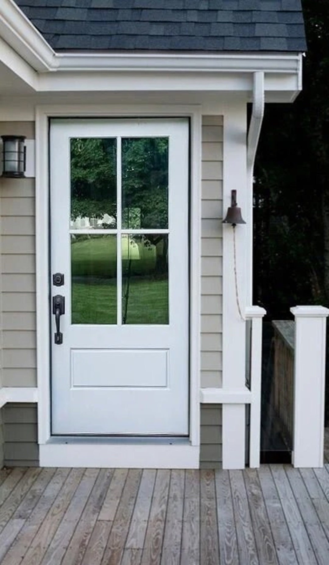 Custom Modern Four Lite Glass Door: Solid Wood French Entry - Etsy