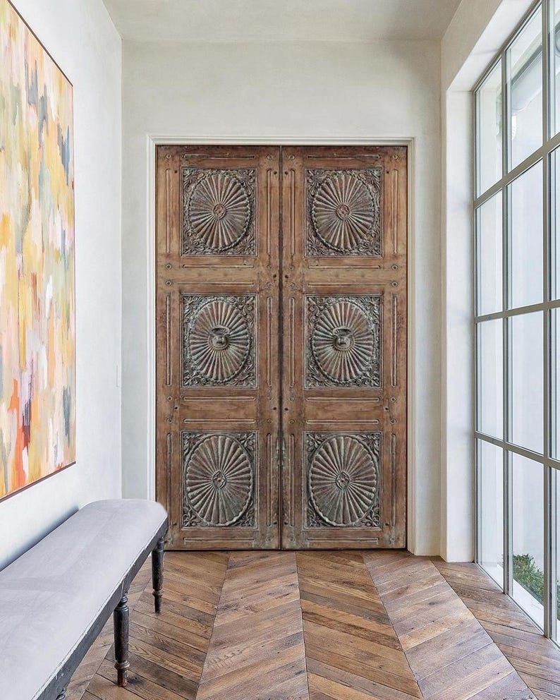 Custom Carved Wood Door: Rustic Barn Style, Interior or Exterior - Etsy