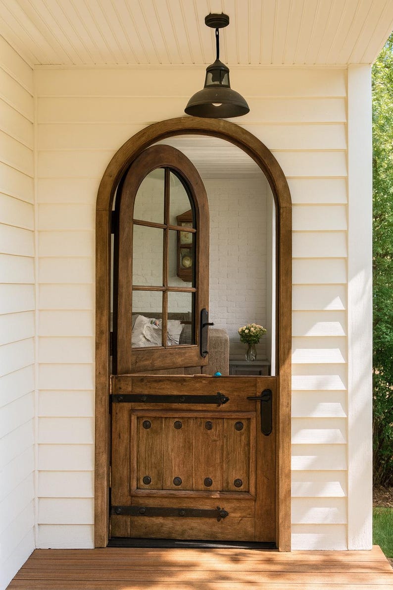 Custom Arched Dutch Door: Rustic Wooden Interior Exterior - Etsy