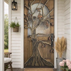 Hand-carved 3D Tree of Life Wooden Door: Custom Interior/exterior - Etsy