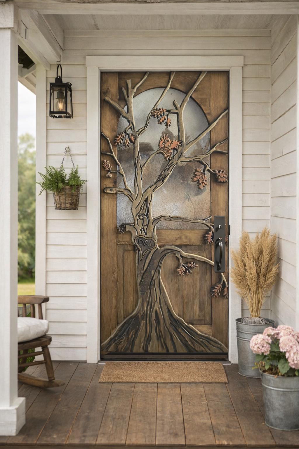 Hand-carved 3D Tree of Life Wooden Door: Custom Interior/exterior - Etsy