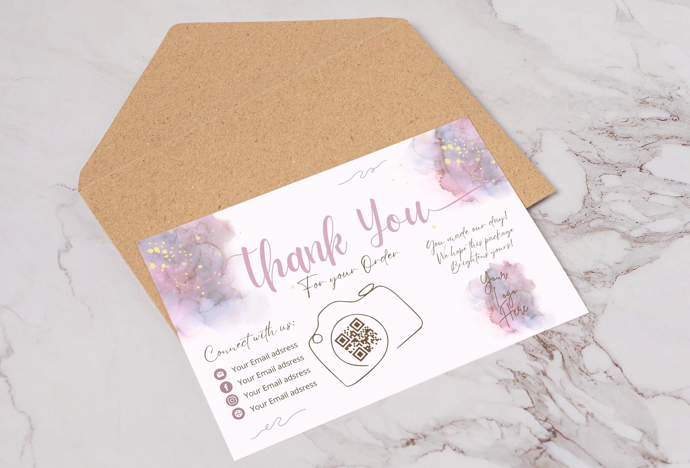 Printable Thank You Cards Business Template Poshmark Etsy - Etsy