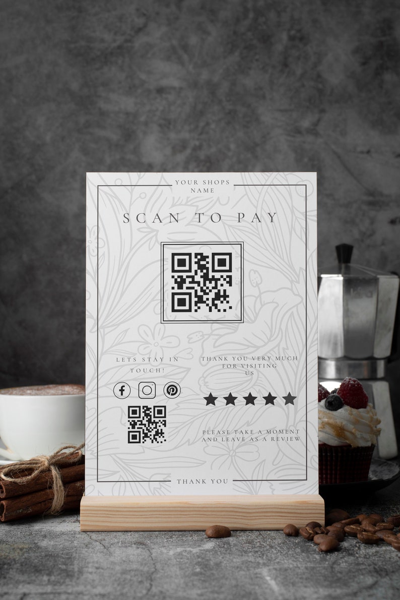 Editable QR Code Menu Templates Contactless Menus Printable - Etsy UK