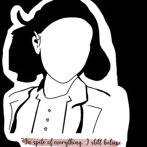 Anne Frank Sticker - Etsy