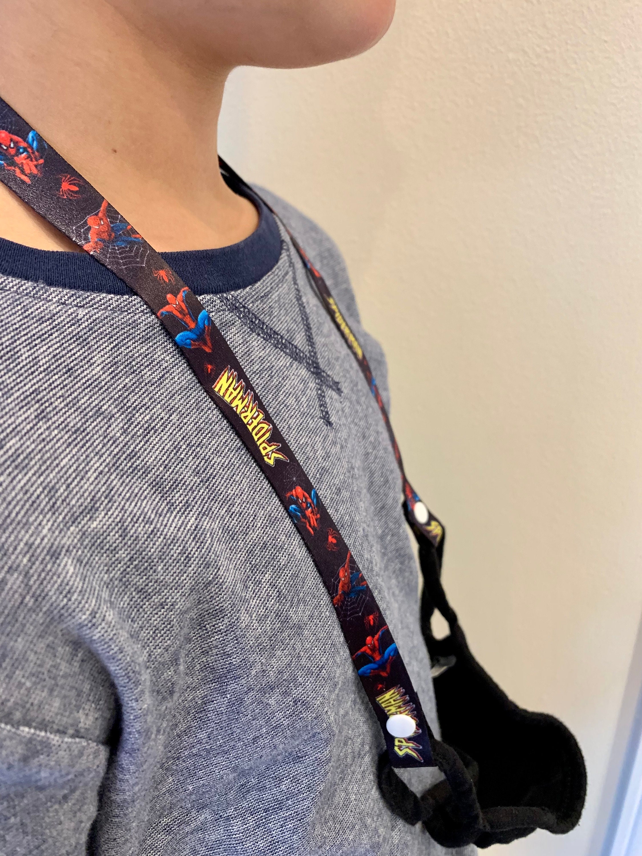 Spider-man Mask Lanyard - Etsy