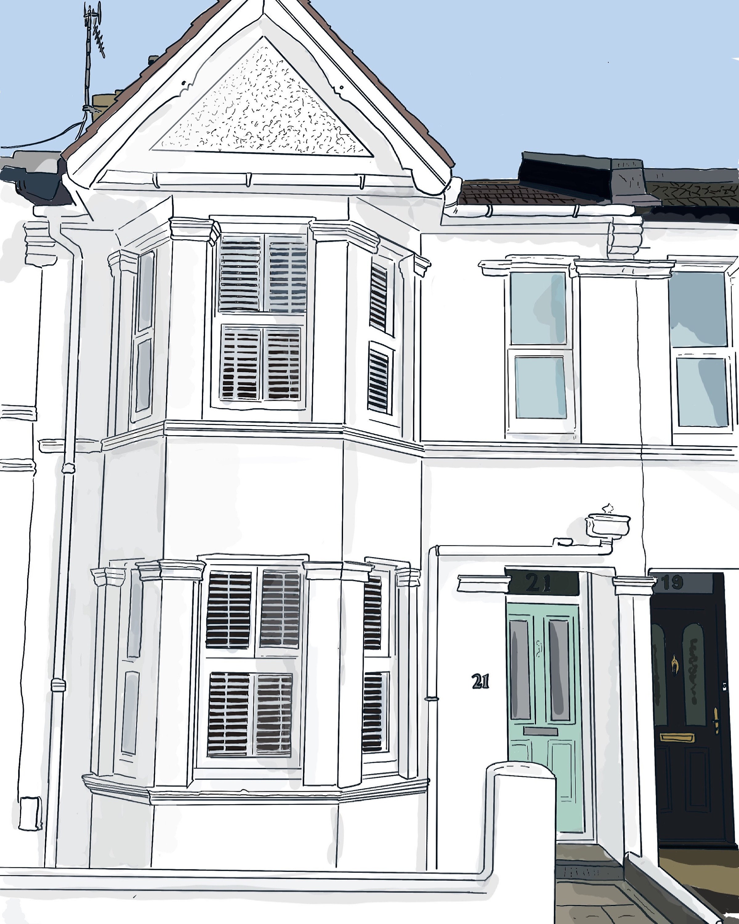 Bespoke Building Portraits Capture Your Home, Favourite Pub or Shop in ...