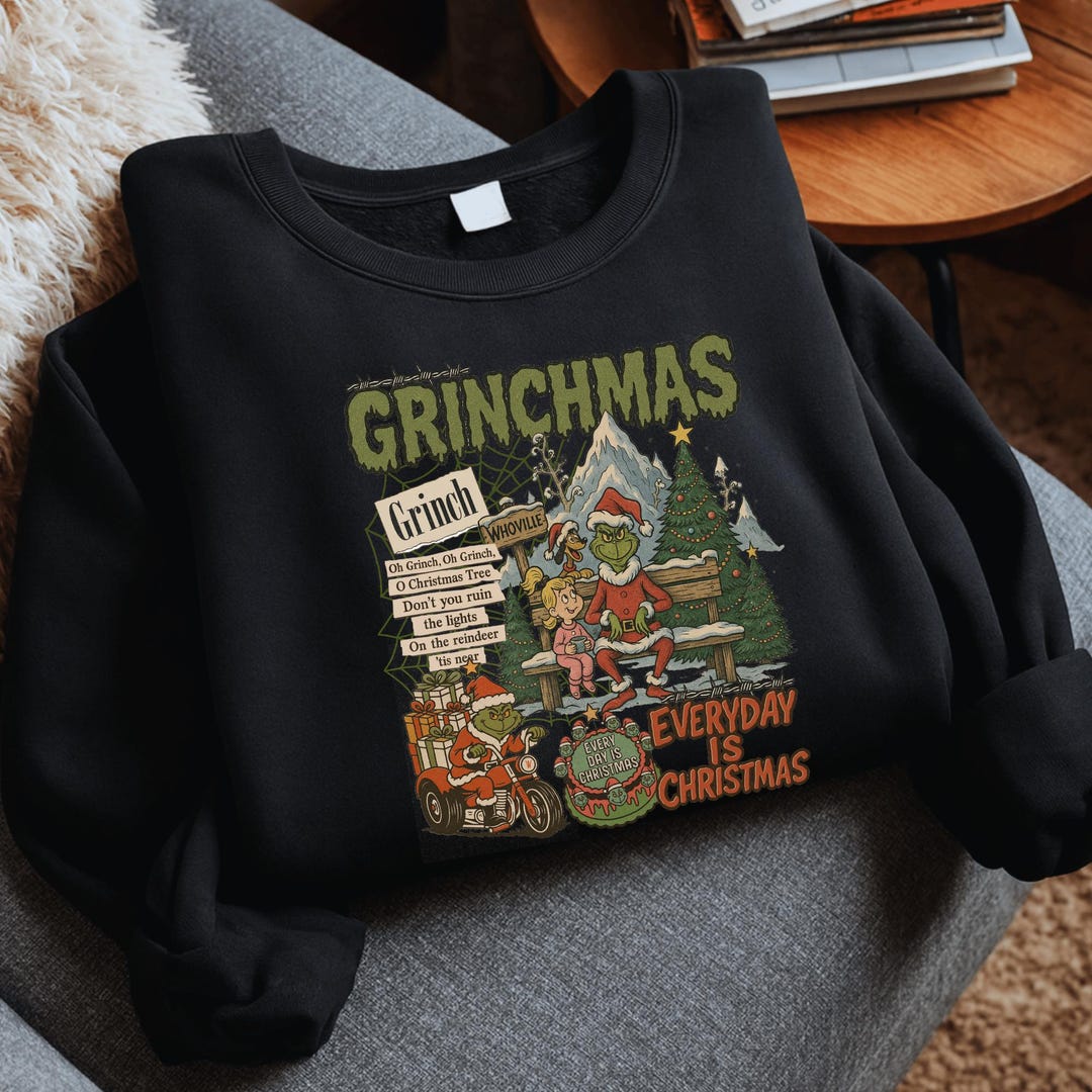 Grinchmas, Grinch Christmas, Christmas Crewneck Sweater, Grinch ...