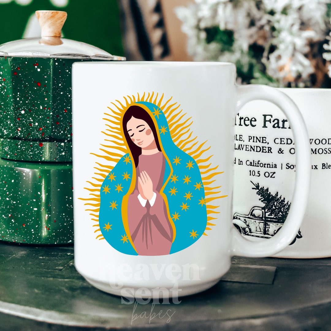Virgin Mary Mug, Virgin Mary Gift, Virgen De Guadalupe, La Virgencita ...