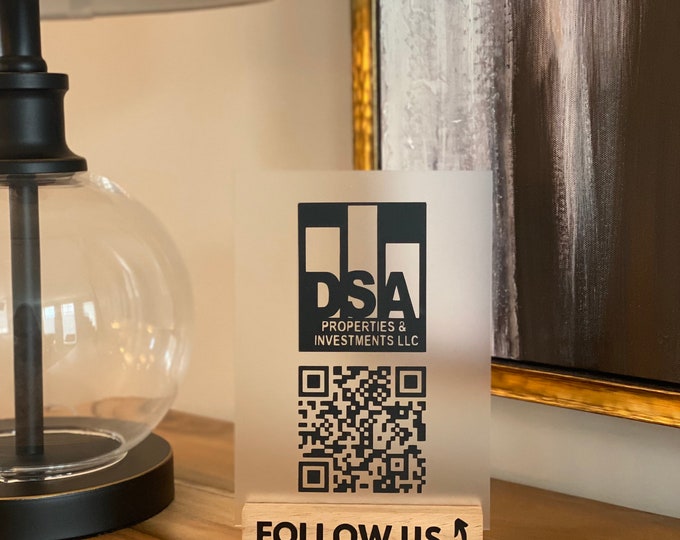 QR Code Business Sign / Scannable Custom Business Sign / Personalized ...