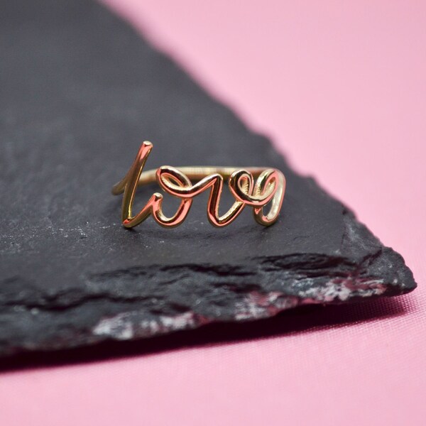 Wire Word Ring - Etsy