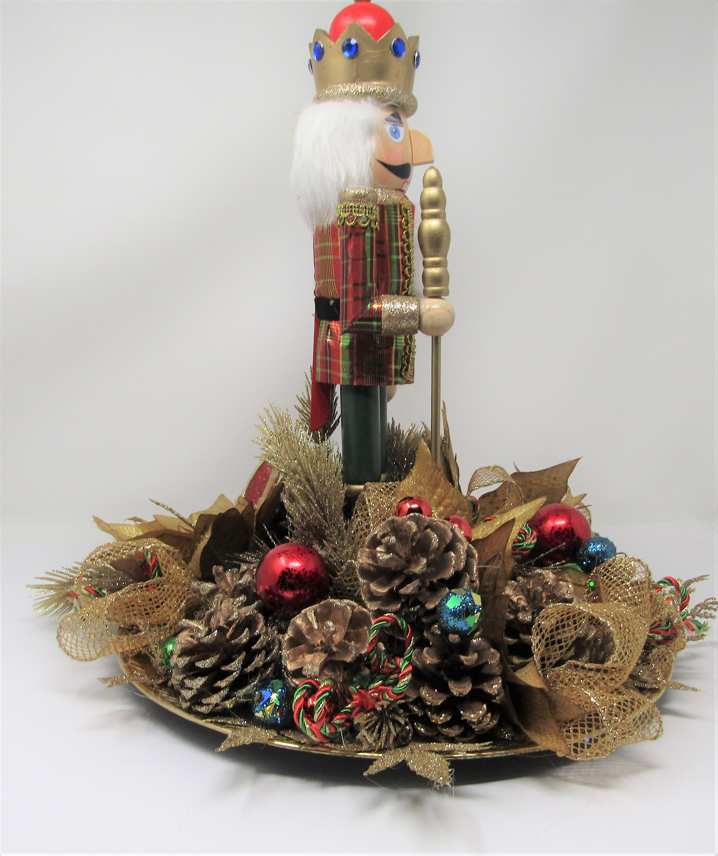 Christmas Nutcracker Arrangement, Christmas Table Decor , Nutcracker Centerpiece, Holiday Floral ...