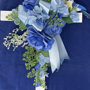 Cemetery Flowers Blue Graveside Cross Memorial Stake - Etsy