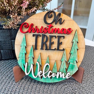 Oh Christmas Tree Sign Svg,ornaments Door Hanger Svg,indoor Sign ...
