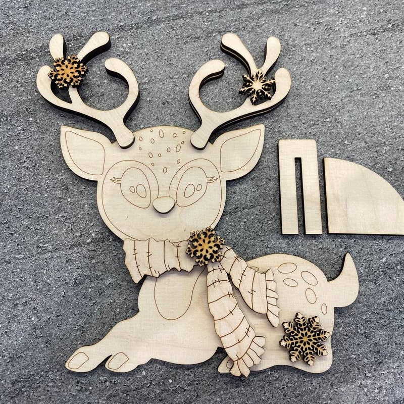 Wood Reindeer Pattern - Etsy