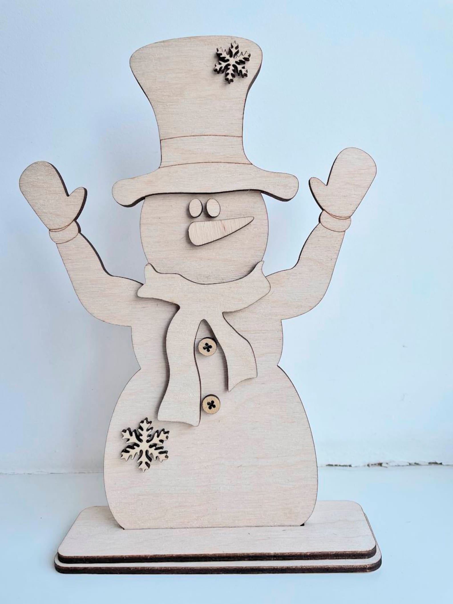Standing Snowmen SVG snowman Laser Cut File Let It - Etsy