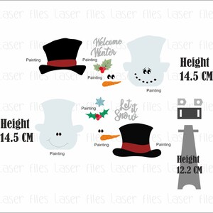 Winter Snowman Head SVG Snowbird Cardinal Winter SVG Snowman Laser Cut ...